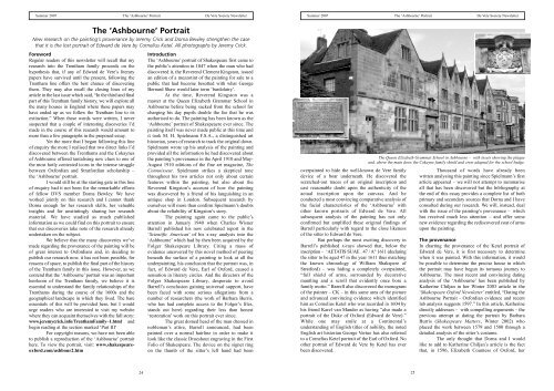 The 'Ashbourne' Portrait - The De Vere Society