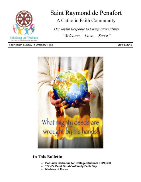 Our Joyful Response to Living Stewardship - St. Raymond School