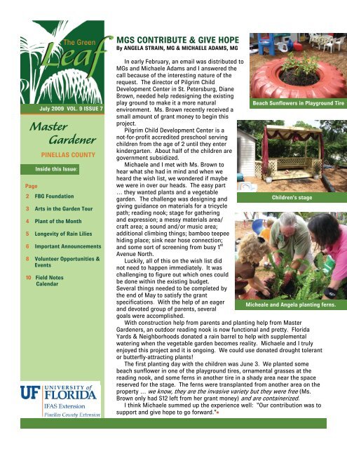 Master Gardener - Pinellas County Extension - University of Florida