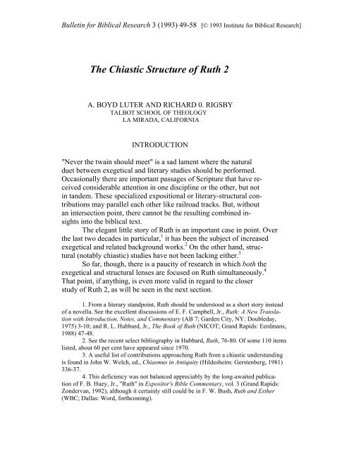 Chiastic Structure Esther