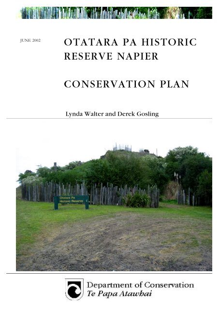 Otatara Pa Historic Reserve Conservation Plan - Department of ...