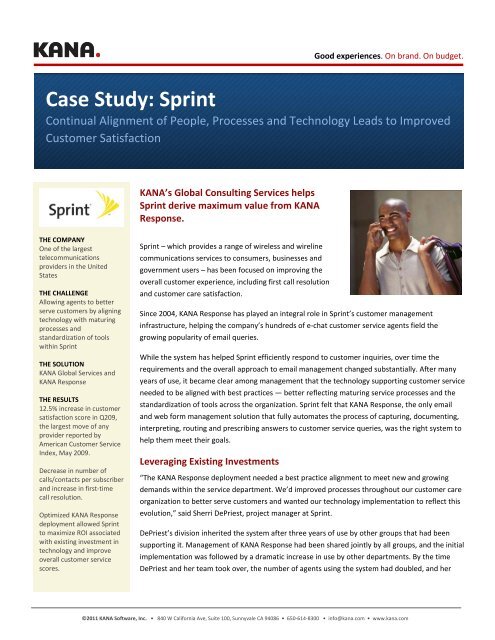 Case Study: Sprint - Kana