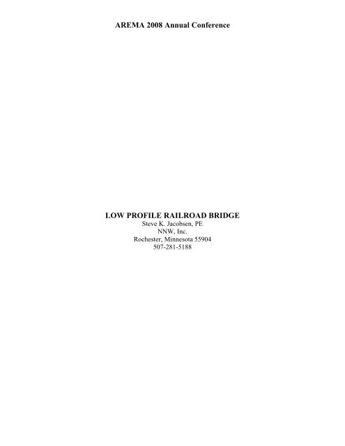 Low Profile Railroad Bridge - AREMA