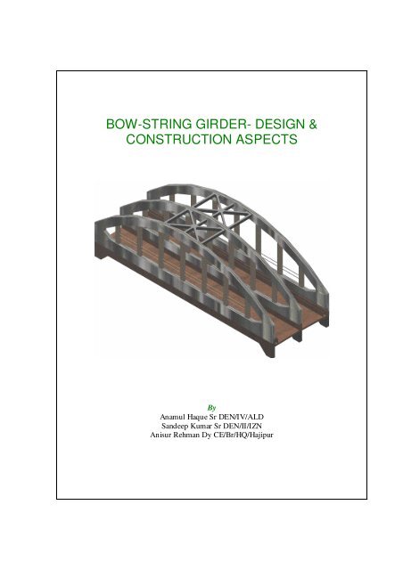 BOW-STRING GIRDER- DESIGN & CONSTRUCTION ASPECTS