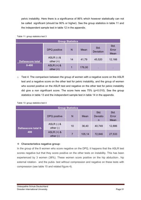 pelvic instability. Here