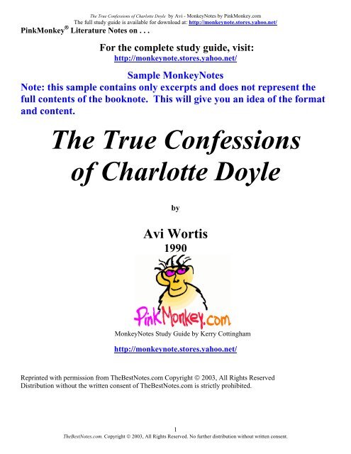 The True Confessions of Charlotte Doyle