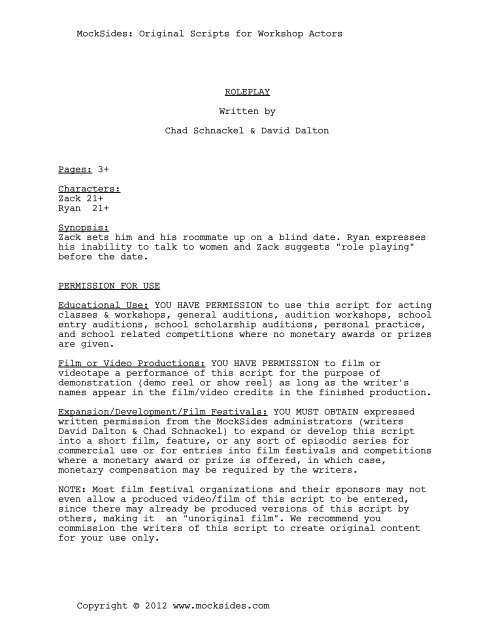 Title Page - Roleplay 2 men.fdx - MockSides