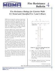Fire Resistance Bulletin #5 - Metal Building Manufacturers Association