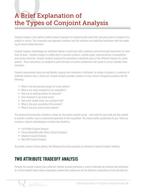 Conjoint Analysis Explained - Qualtrics