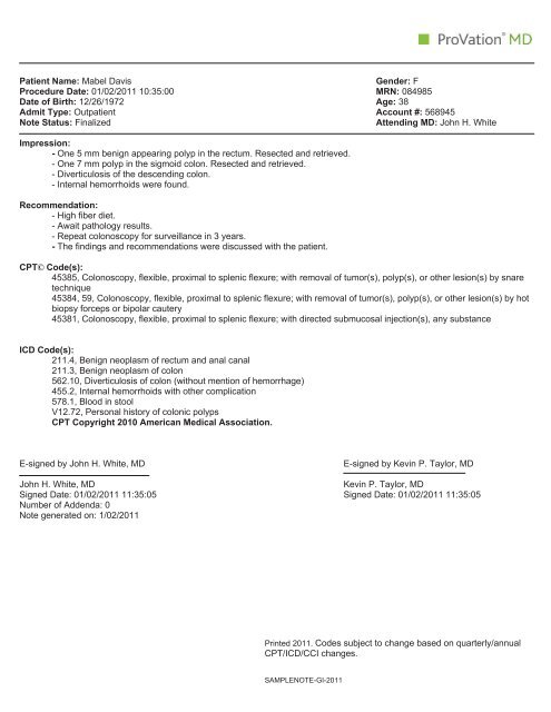 Patient Name: Mabel Davis