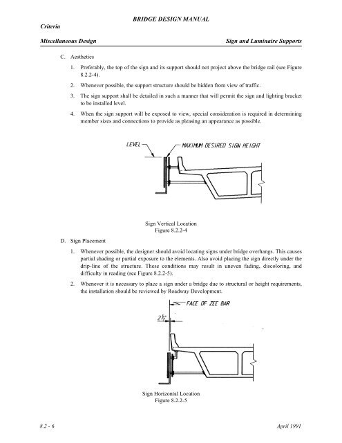 Criteria BRIDGE DESIGN MA