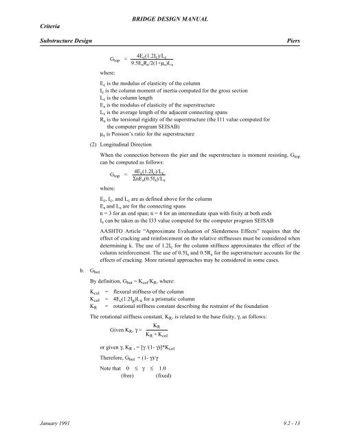 Criteria BRIDGE DESIGN MA