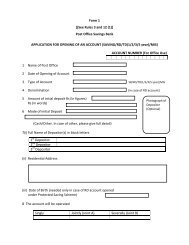 Application form for nomination under Section 6 of - India Post