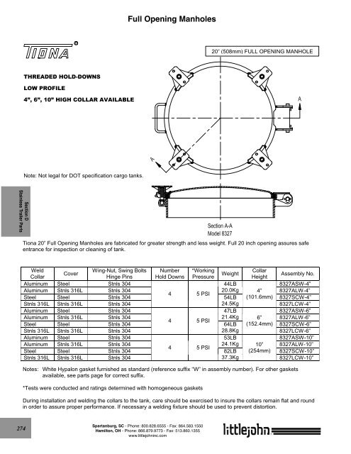 Full Opening Manholes - Littlejohn, Inc.