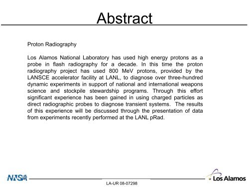 pRad Primer.pdf - LANSCE - Los Alamos National Laboratory