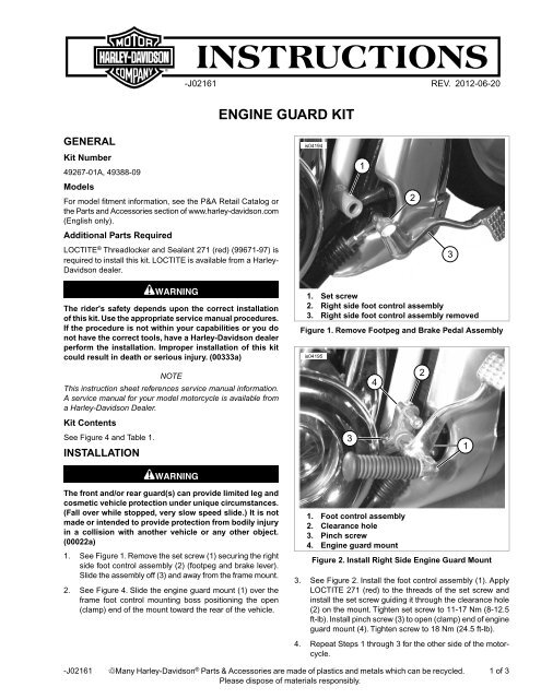 ENGINE GUARD KIT - Harley-Davidson