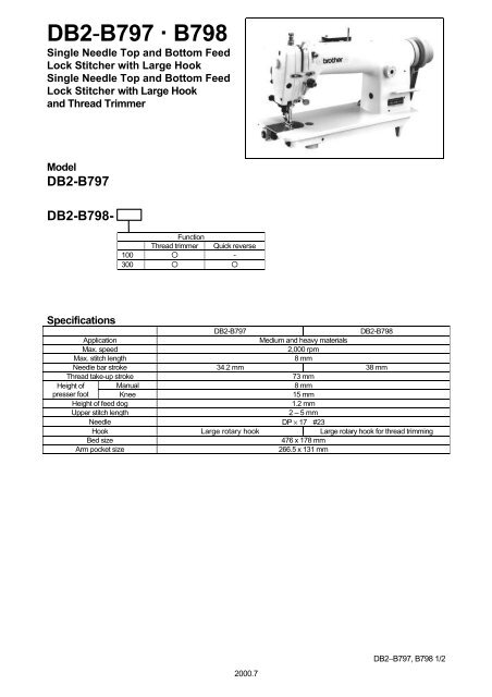 DB2-B797 B798 - Brother