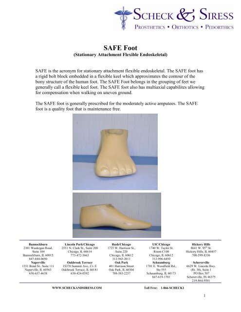 SAFE Foot - Scheck & Siress