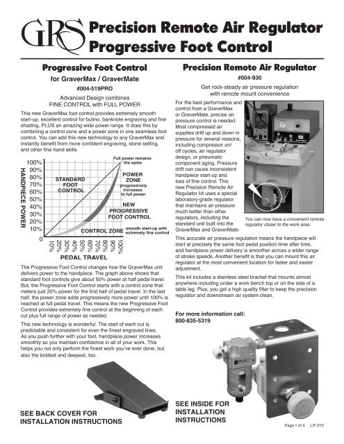 Precision Remote Air Regulator Progressive Foot Control - GRS Tools
