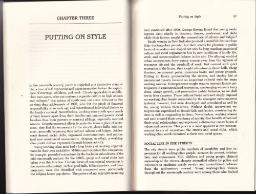 Kathy Peiss, Cheap Amusement, chpt. 3 - The Beacon School