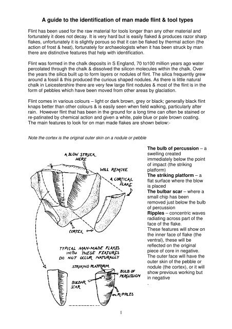 A guide to the identification of man made flint & tool types
