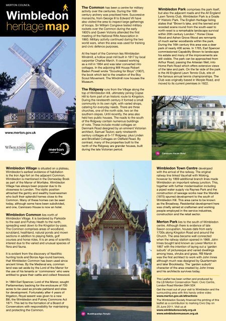 Wimbledon heritage map - Merton Council