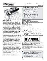 ANSUL LVS Liquid Agent Fire Suppression System Data