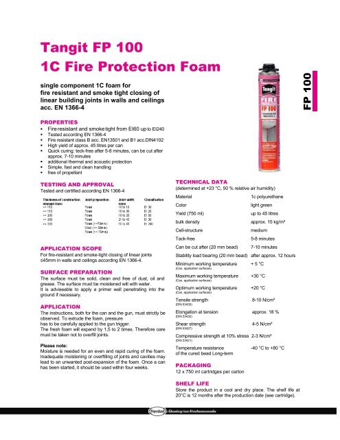 Tangit FP 100 1C Fire Protection Foam - Henkel