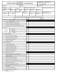 External Inspection Checklist — Cast Iron Boiler - NALC Branch 78