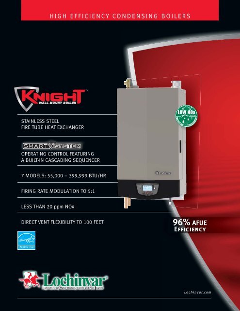 High efficiency condensing boilers - Lochinvar