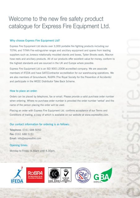 The New fire Safety Product Catalogue - Express Fire Equipment Ltd