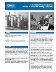 ANSUL LVS Liquid Agent Fire Suppression System Data