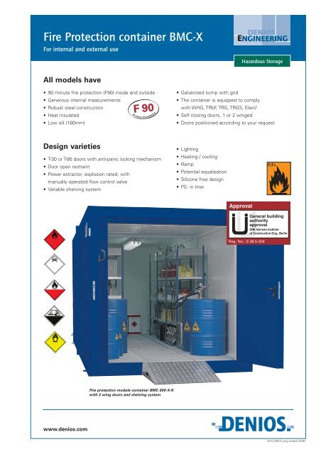 Fire Protection container BMC-X - DENIOS