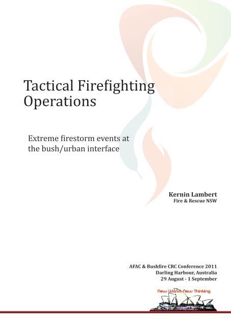 Tactical Firefighting Operations - the Knowledge Web, AFAC ...