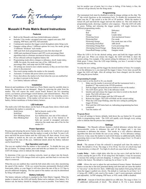 Proto Matrix 5/6 Board - Tadao Technologies