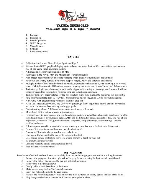 Violent Ego 8 & Ego 7 Board - Tadao Technologies