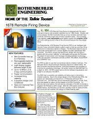 1669 Remote Firing Device - Rothenbuhler Engineering