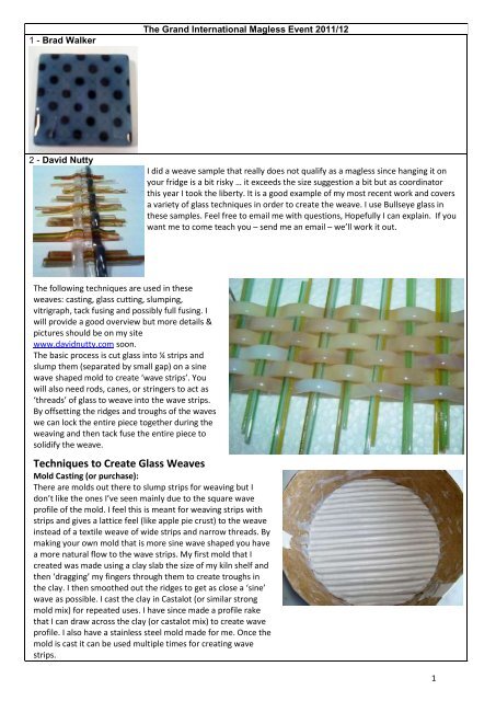 Techniques to Create Glass Weaves