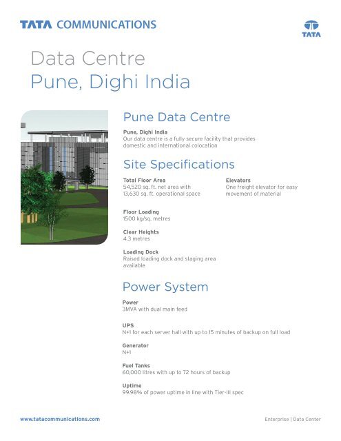Data Centre Pune, Dighi India - Tata Communications