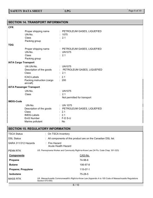 SAFETY DATA SHEET