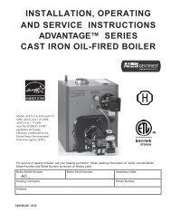 Advantage Boiler Specifications - PurePro Products