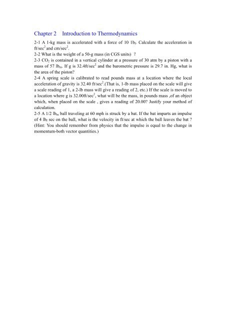 Chapter 2 Introduction to Thermodynamics