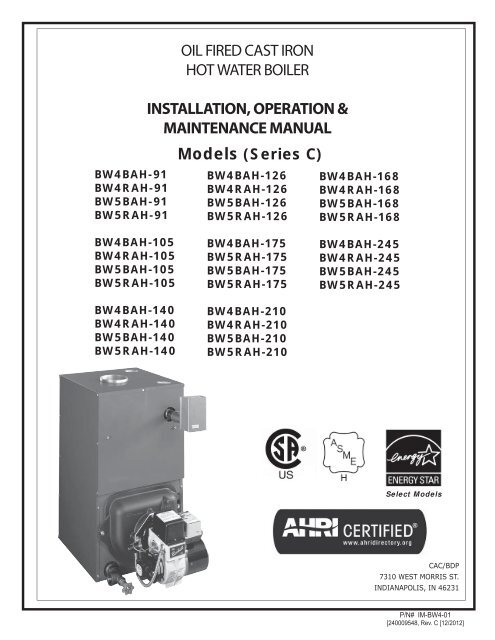 OIL FIRED CAST IRON HOT WATER BOILER INSTALLATION ...