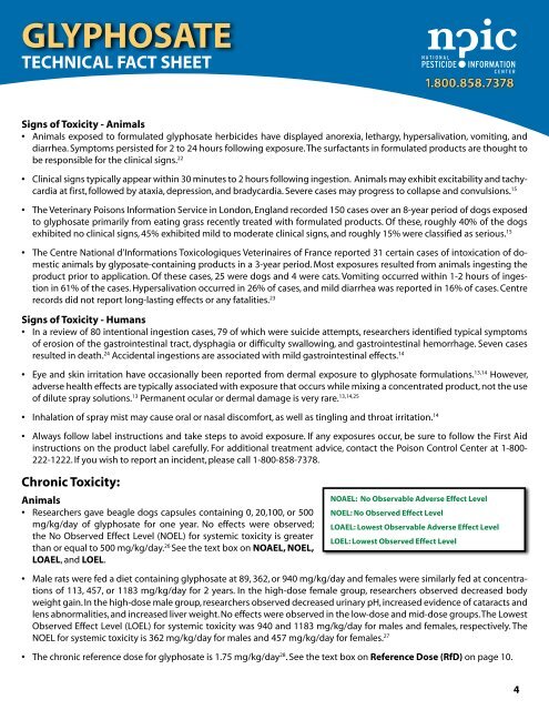 GLYPHOSATE TECHNICAL FACT