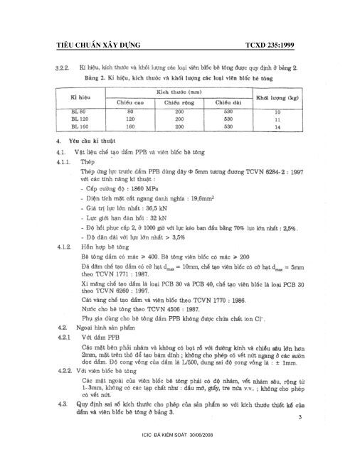 TCXD 235 1999 Dam be tong cot thep ung luc truoc PPB va vien Bloc dung ...