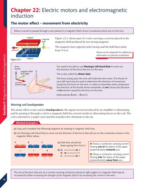 Chapter 22: Electric motors and electromagnetic ... - Pearson Schools