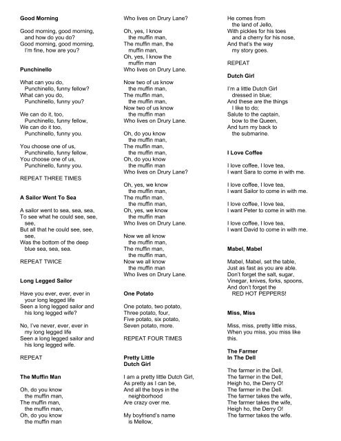 Good Morning - Wee Sing