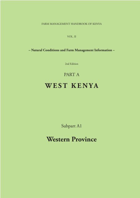 Farm Management Handbook Of Kenya - Gtz