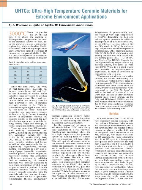 Ultra-High Temperature Ceramic Materials for Extreme - The ...