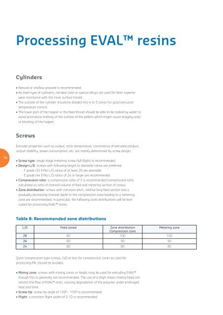 16 Processing EVAL resins